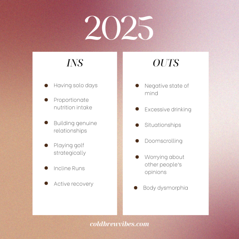 2025 Ins and Outs • Cold Brew Vibes • Los Angeles Lifestyle Blog
